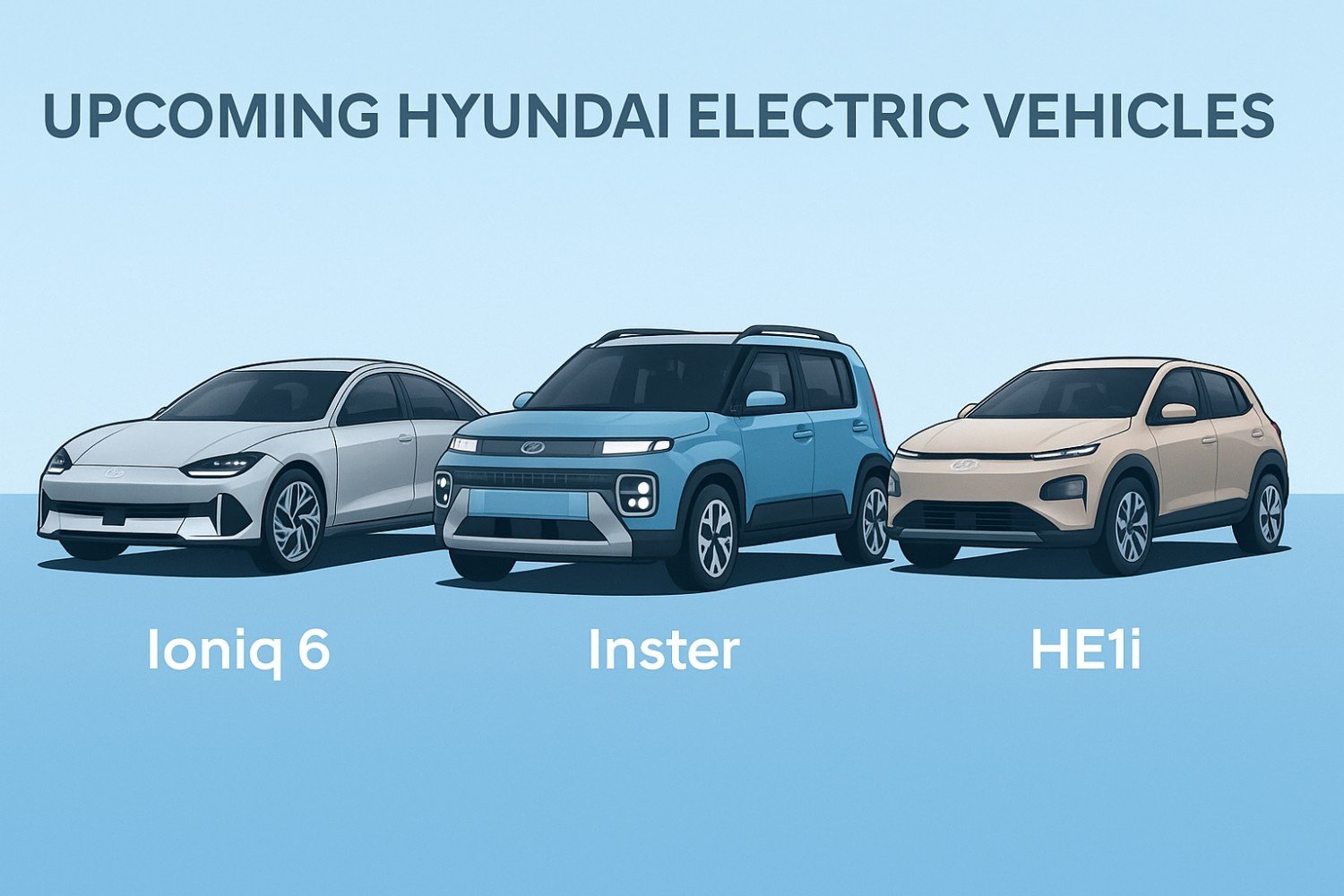 Upcoming Hyundai Electric Cars in India - Ioniq 6, Inster..